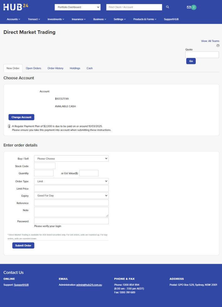 AdviserHUB – Let’s get started - HUB24